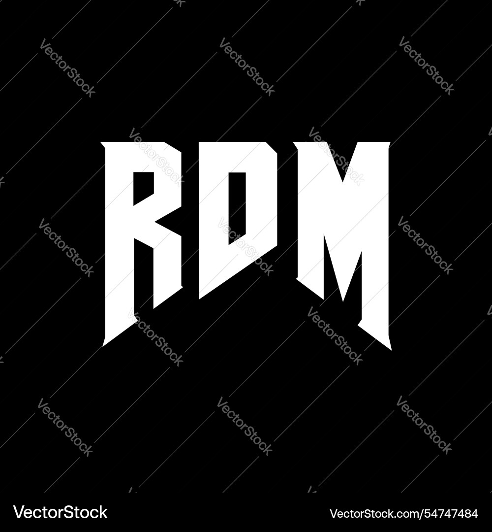 Rdm letter logo design for technology company Vector Image