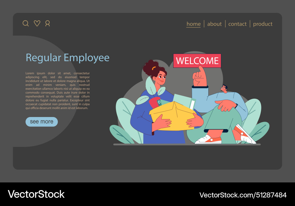 Regular employee concept celebratory moment Vector Image