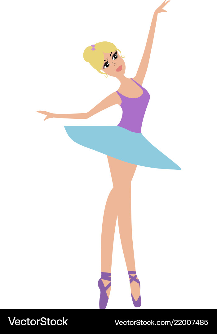 Cartoon beauty ballerina Royalty Free Vector Image
