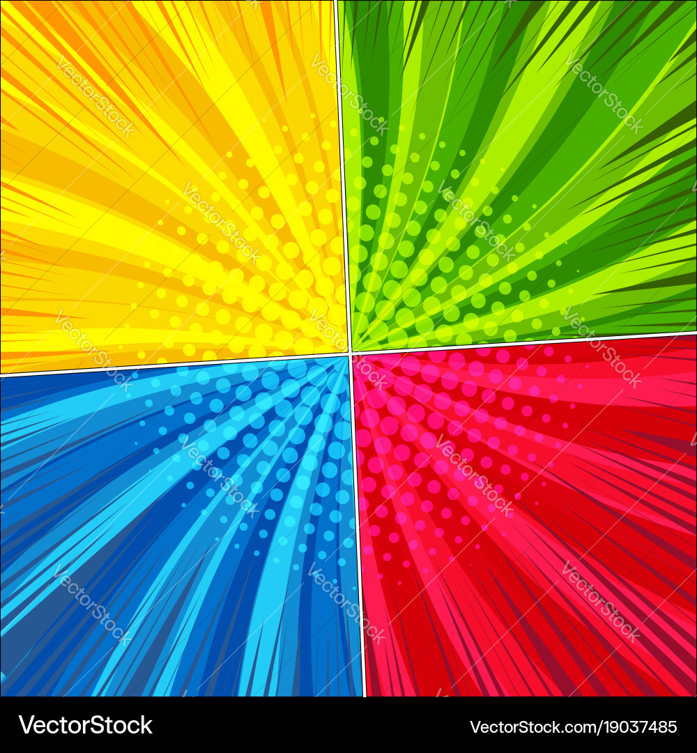 Comic book bright backgrounds Royalty Free Vector Image
