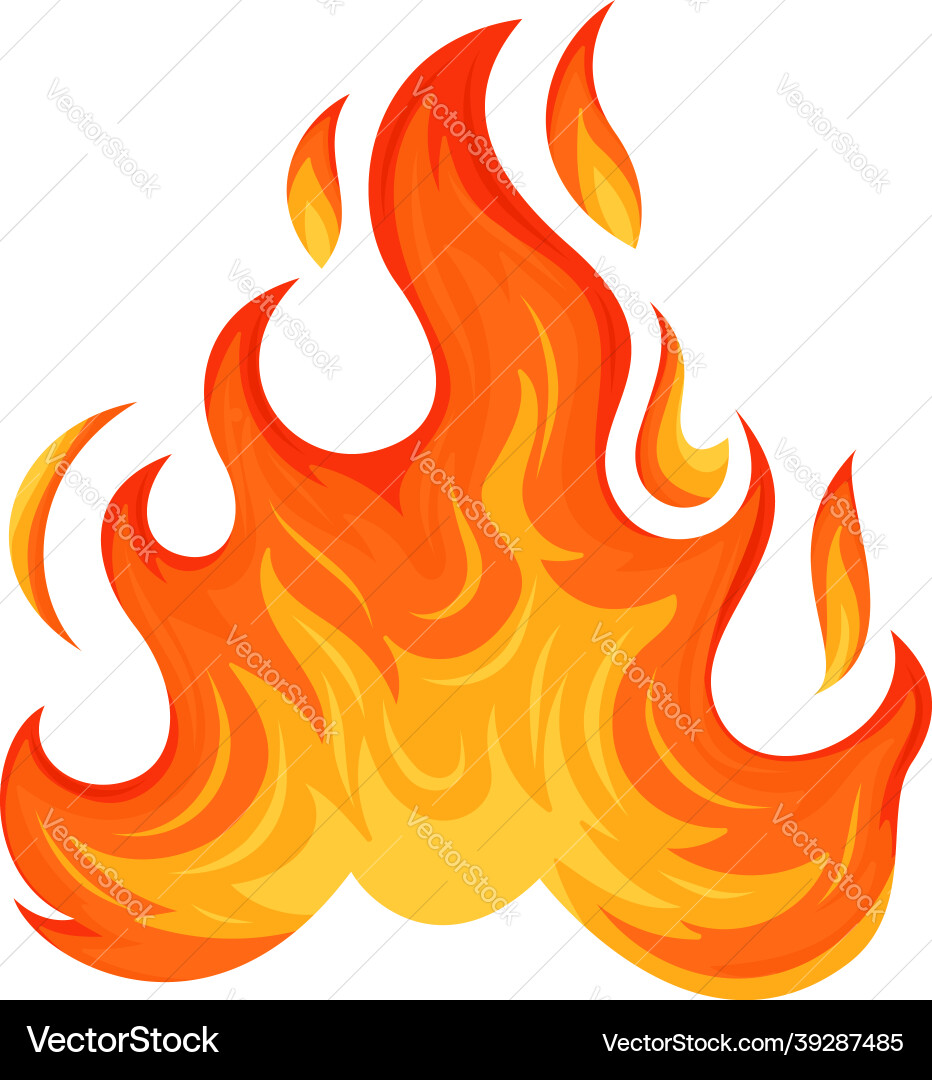 Hot flaming element Royalty Free Vector Image - VectorStock