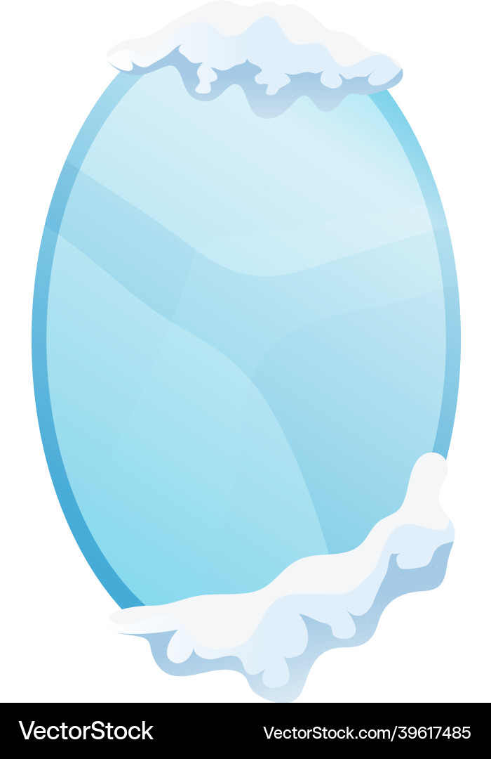 Realistic snow frame icon Royalty Free Vector Image