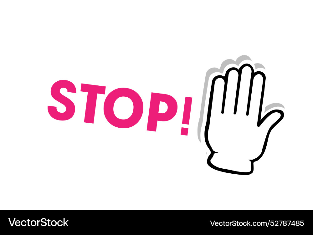 Stop up hand gesture Royalty Free Vector Image