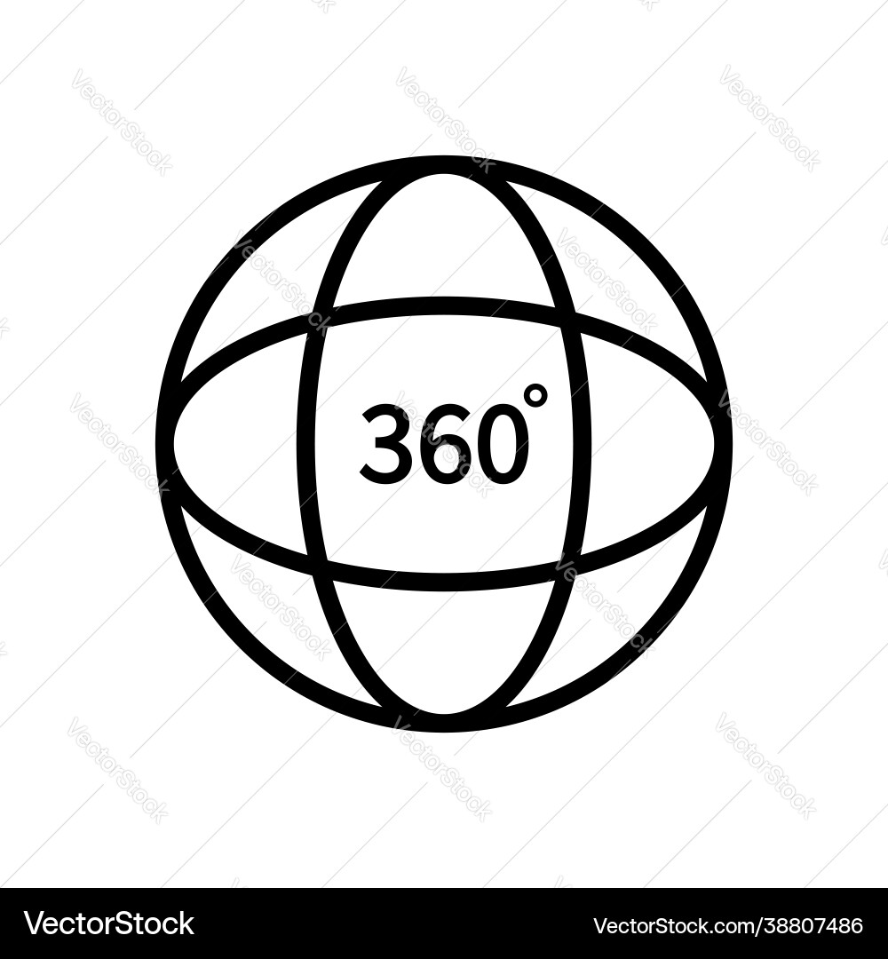 360 degree view logo tour globe and vision Vector Image