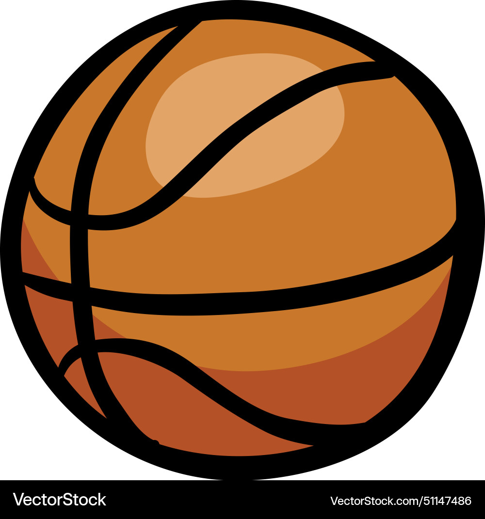 Basketball - hand drawn doodle icon Royalty Free Vector