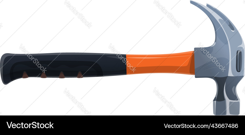 Hammer work tool carpentry woodwork instrument Vector Image