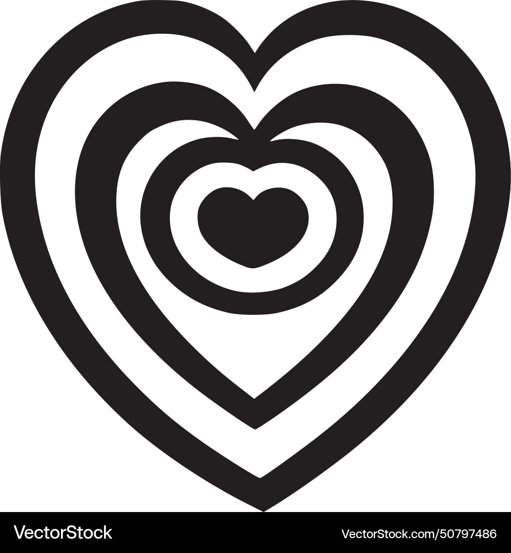 Heart - minimalist and simple silhouette Vector Image
