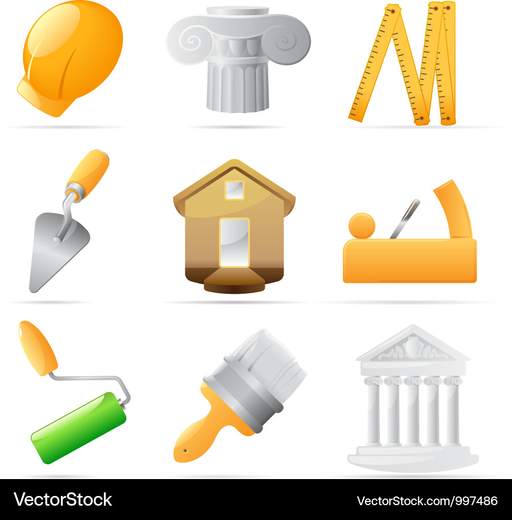 Icons for construction Royalty Free Vector Image