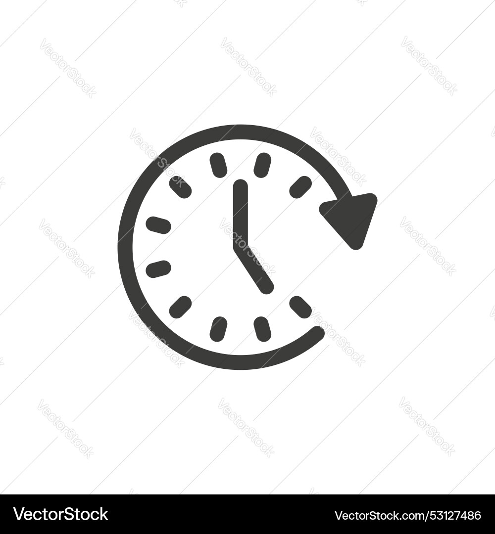 Past line icon isolated on white background Vector Image