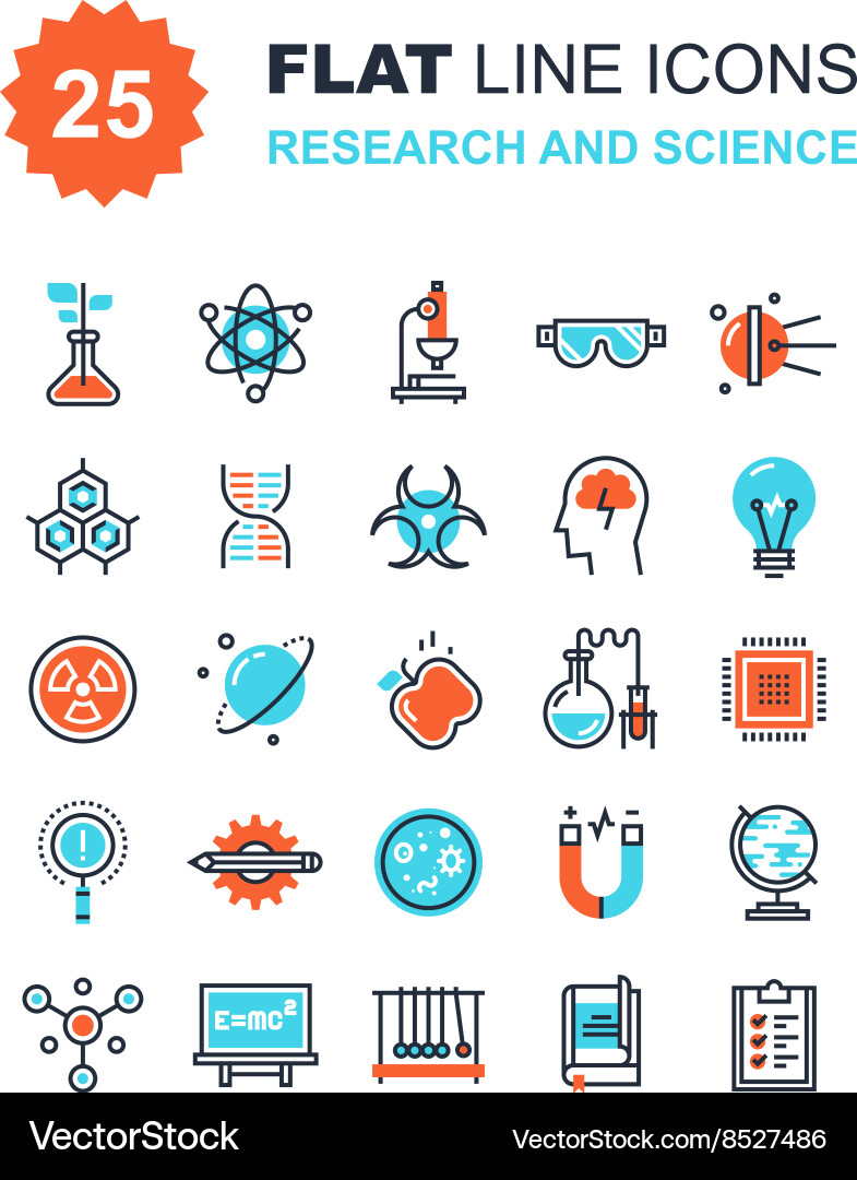 Research and science Royalty Free Vector Image