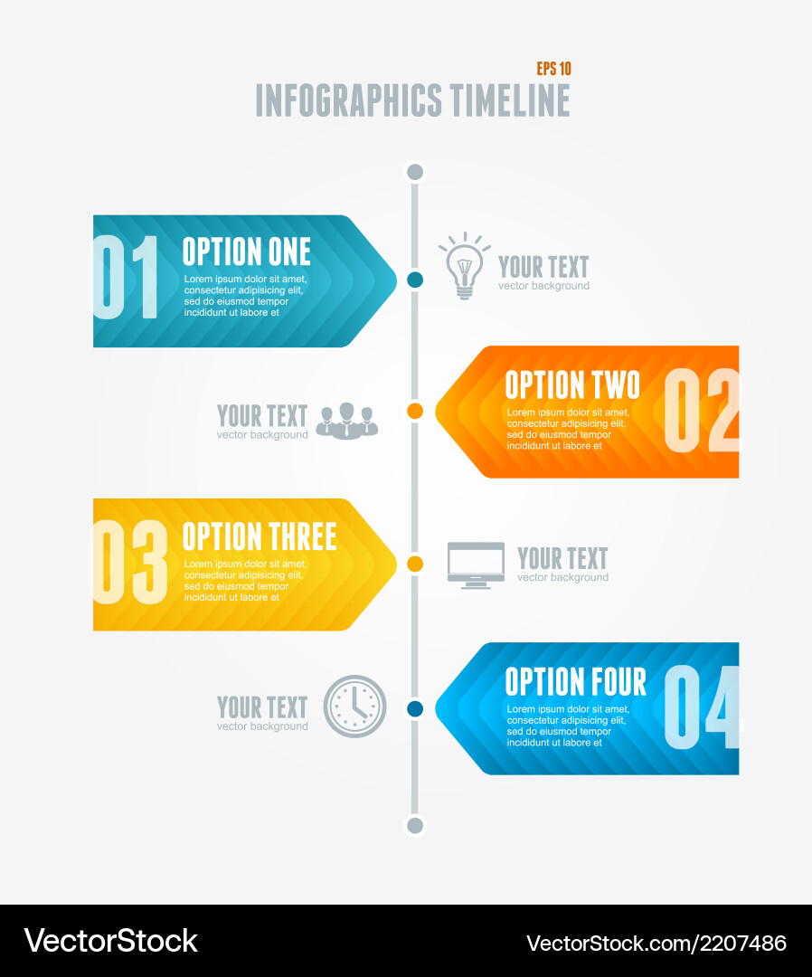 Retro Timeline Chart Royalty Free Vector Image