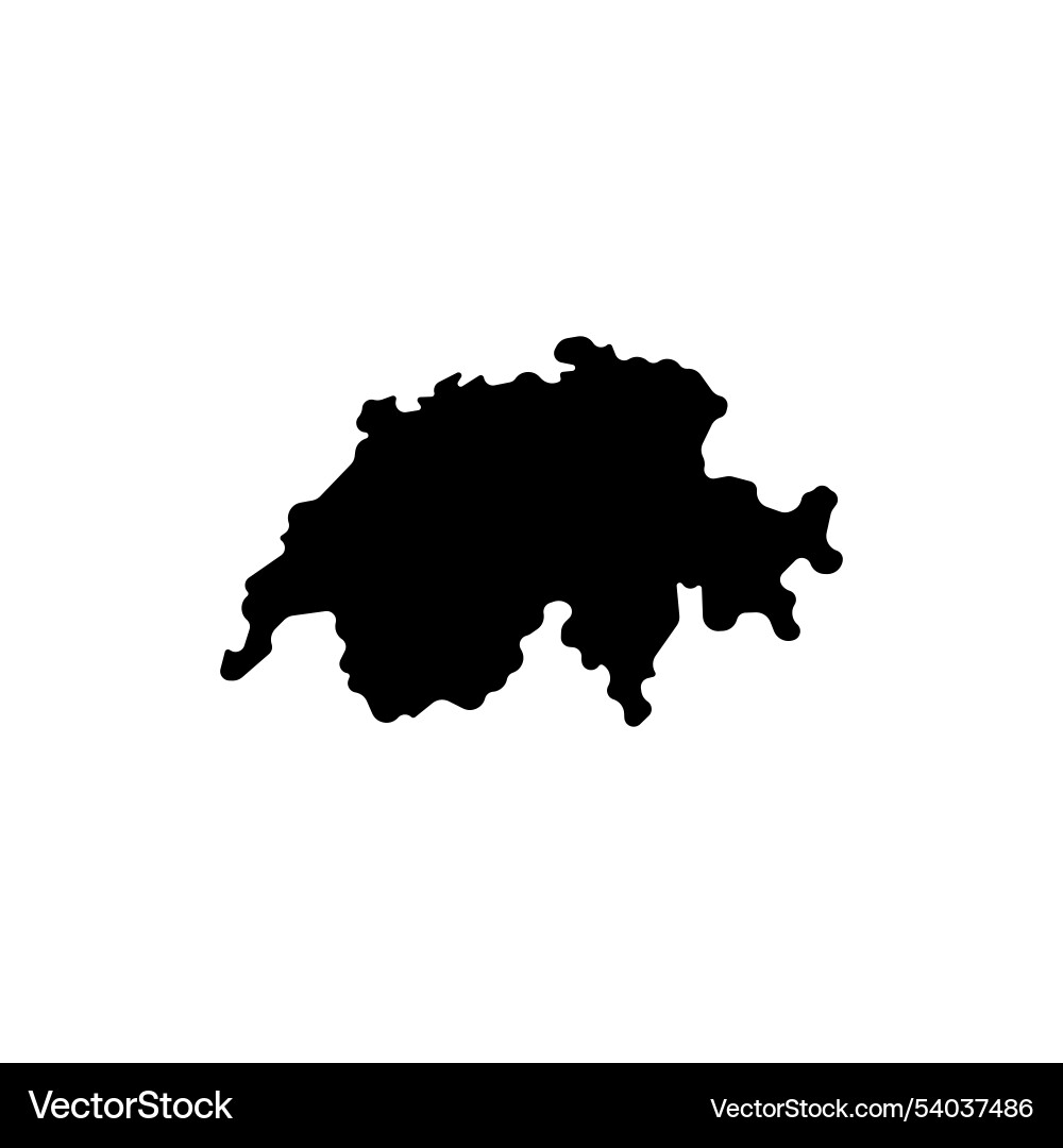 Switzerland country map border icon Royalty Free Vector