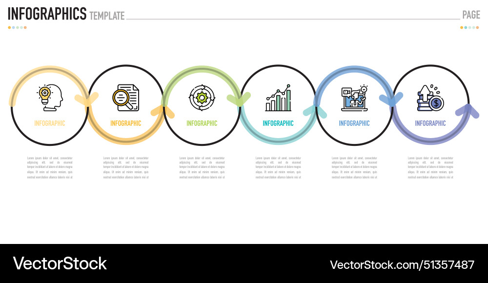 Circular infographic for business presentation Vector Image