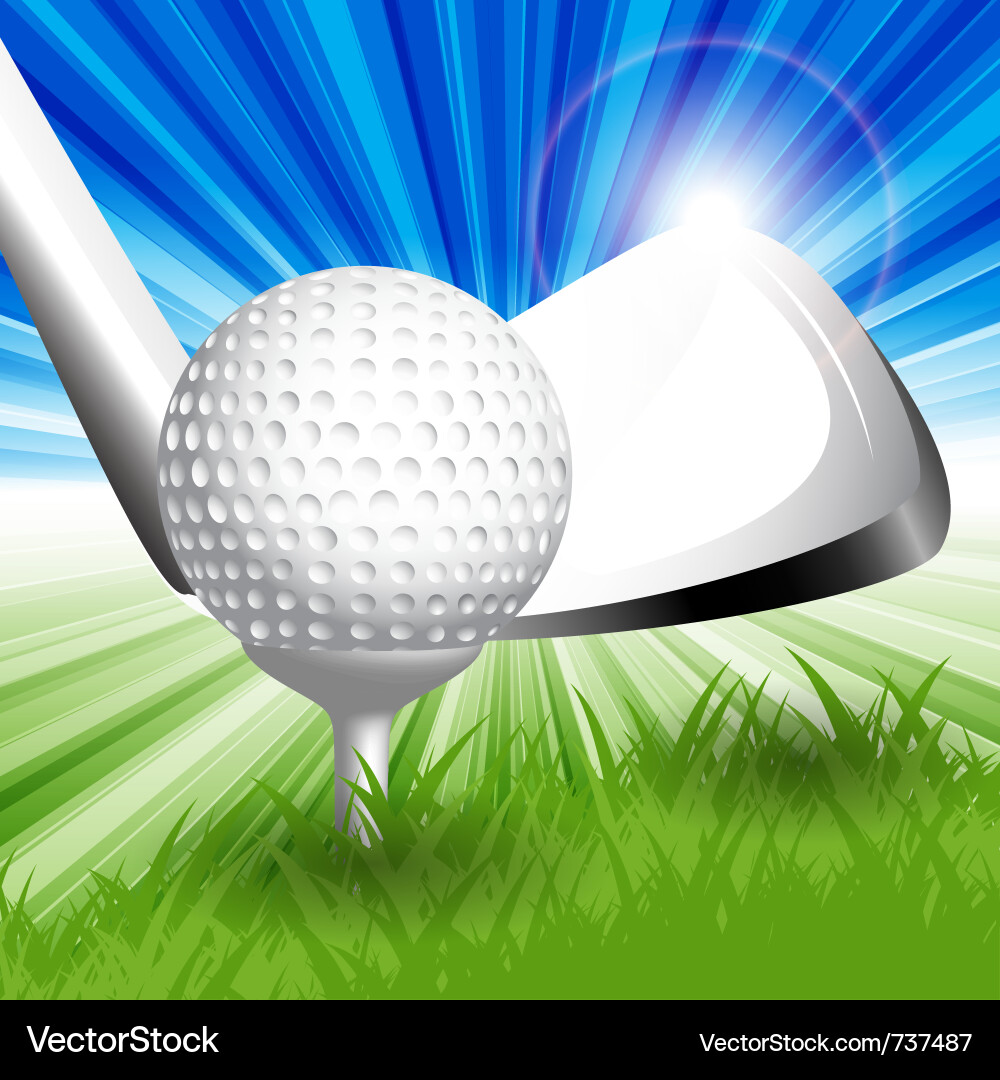 Gold club tee-off Royalty Free Vector Image - VectorStock