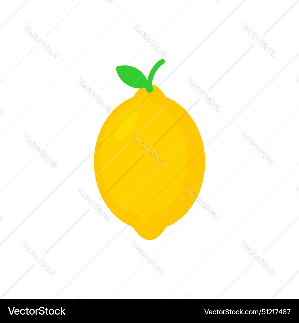 Lemon isolated fresh fruit on white background Vector Image