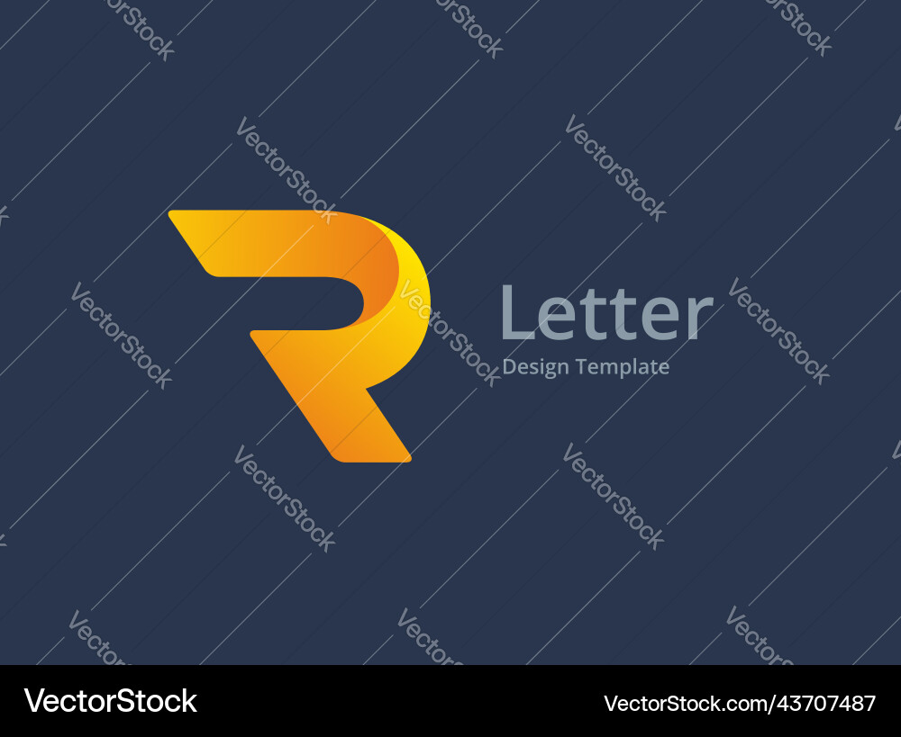 Letter r logo icon design template elements Vector Image