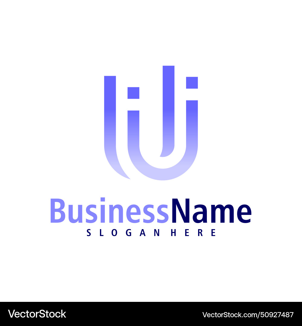 Letter u logo design creative initial Royalty Free Vector
