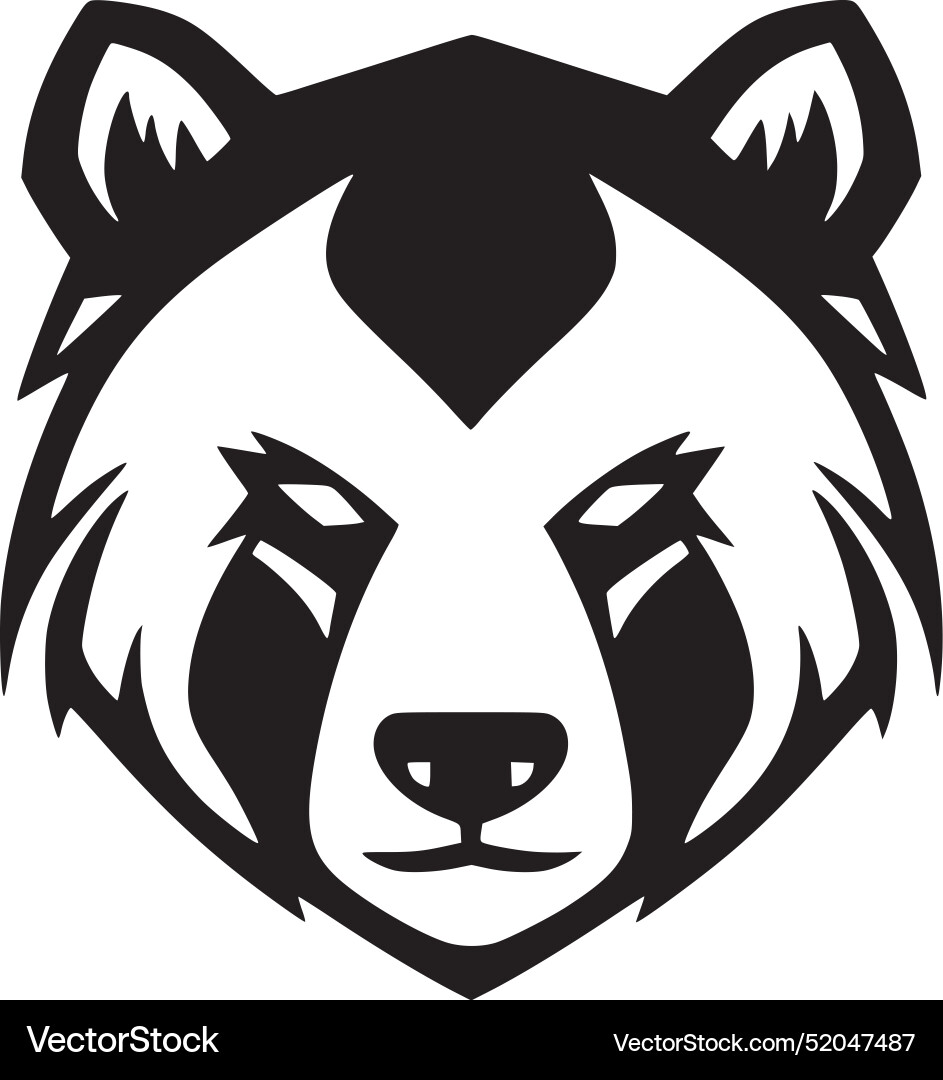 Panda - black and white isolated icon Royalty Free Vector