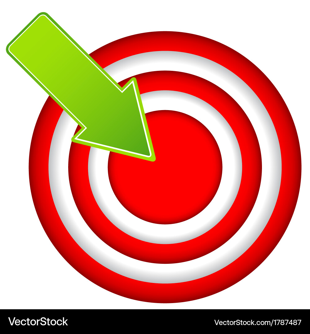 Red Target Icon Royalty Free Vector Image - VectorStock