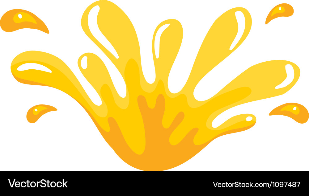 Yellow color splash Royalty Free Vector Image - VectorStock