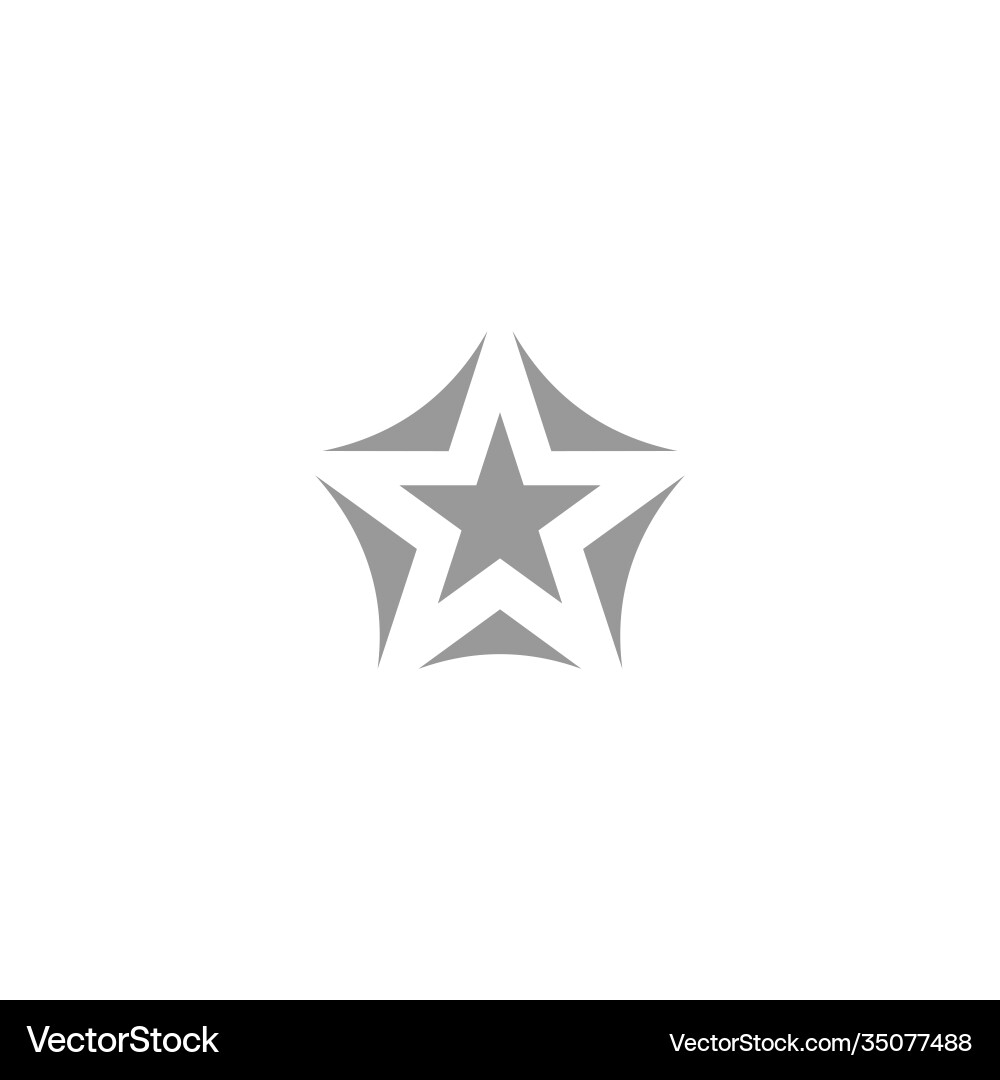 Creative star logo design template Royalty Free Vector Image