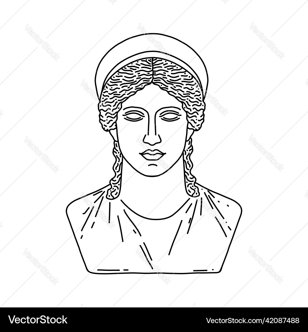Greek goddess hera Royalty Free Vector Image - VectorStock