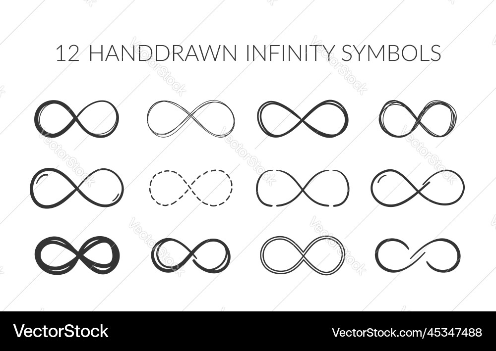 Infinity Symbole Lizenzfreies Vektorbild - VectorStock