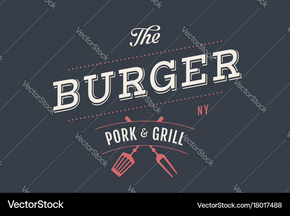 Logo of burger bar Royalty Free Vector Image - VectorStock