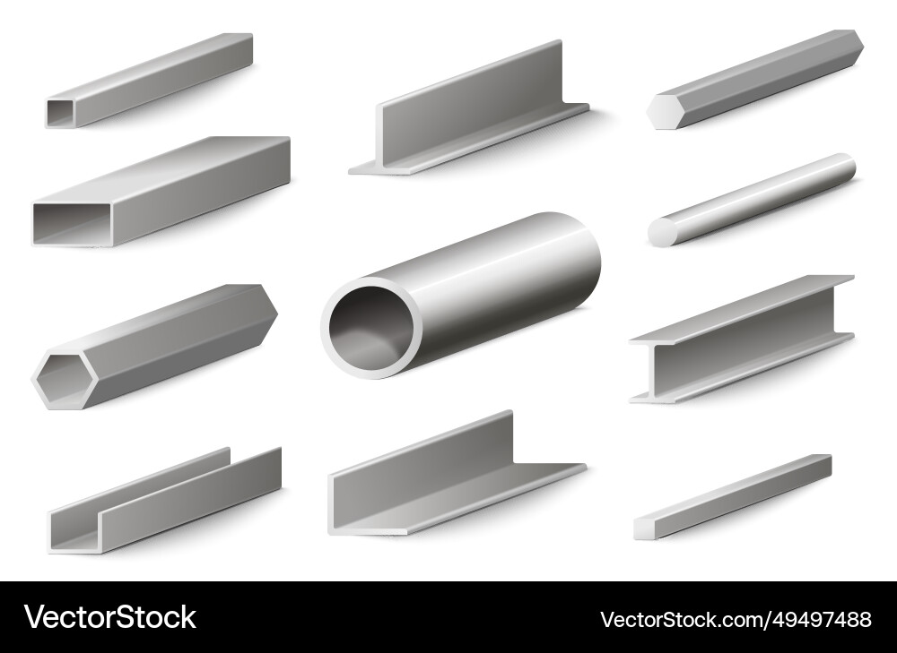 Metal Construction Profiles Royalty Free Vector Image