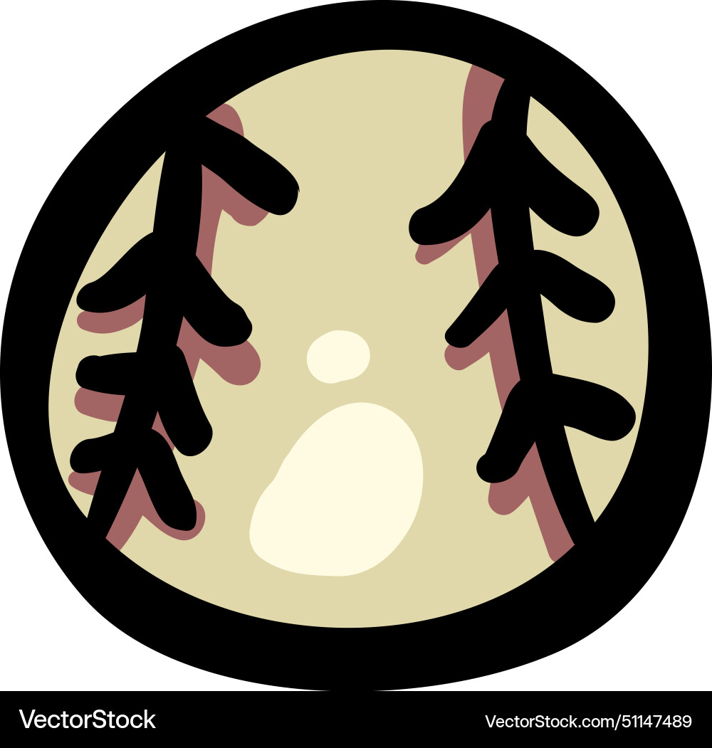 Baseball - hand drawn doodle icon Royalty Free Vector Image