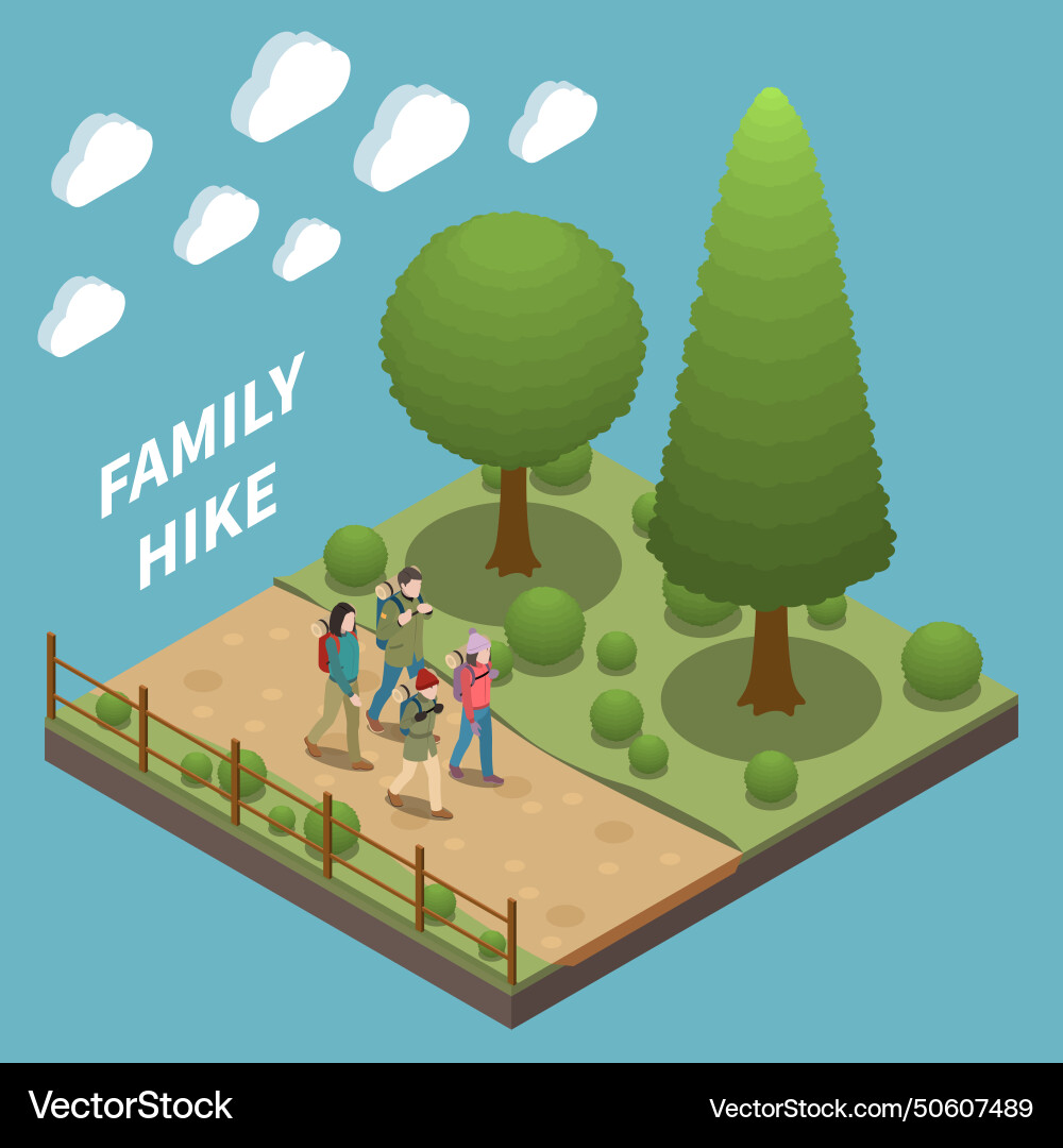 Family holidays composition Royalty Free Vector Image