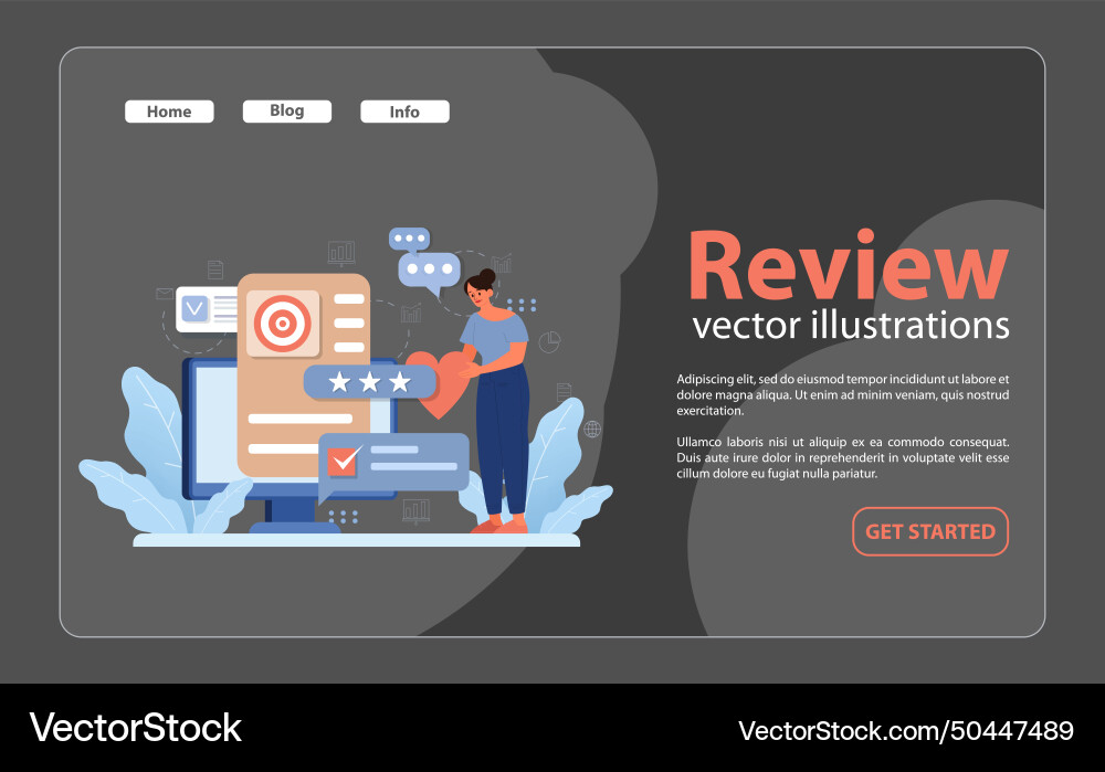 Feedback and evaluation flat Royalty Free Vector Image