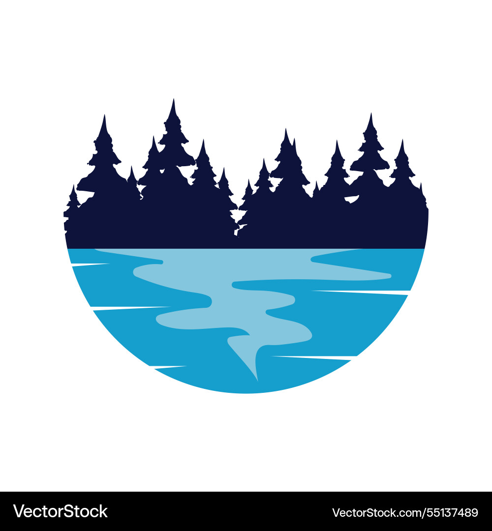 Forest logo template Royalty Free Vector Image