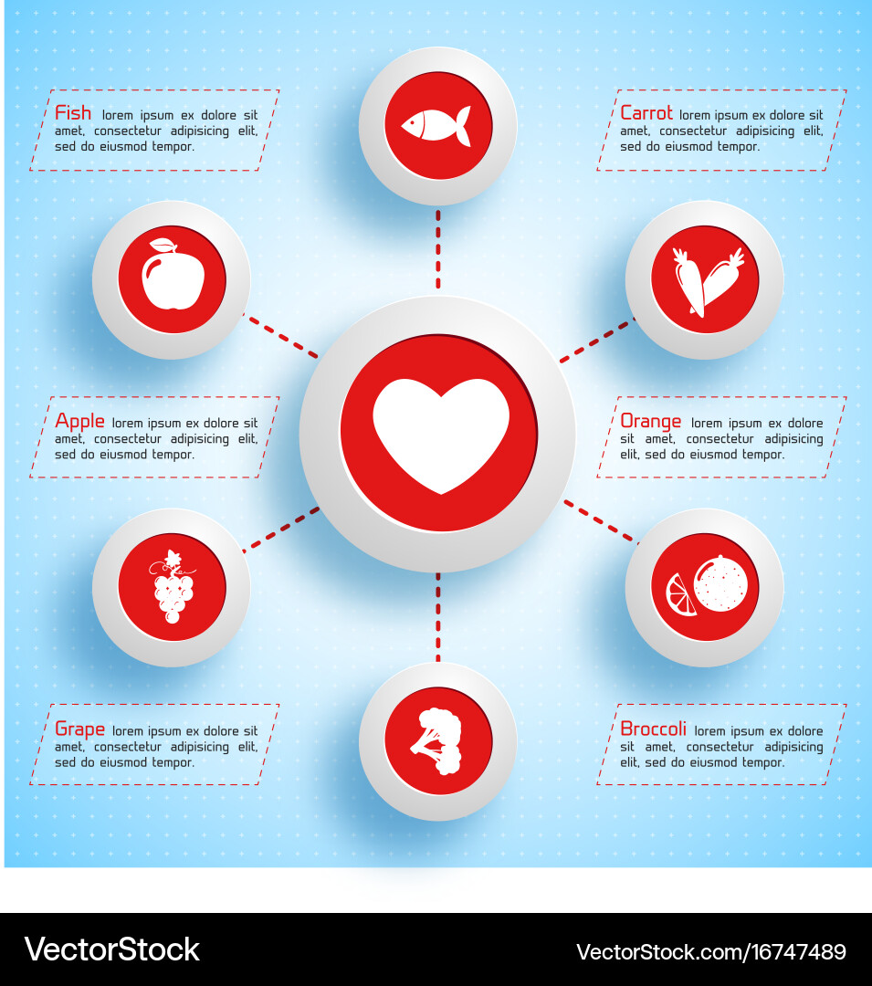 Healthy food infographics Royalty Free Vector Image