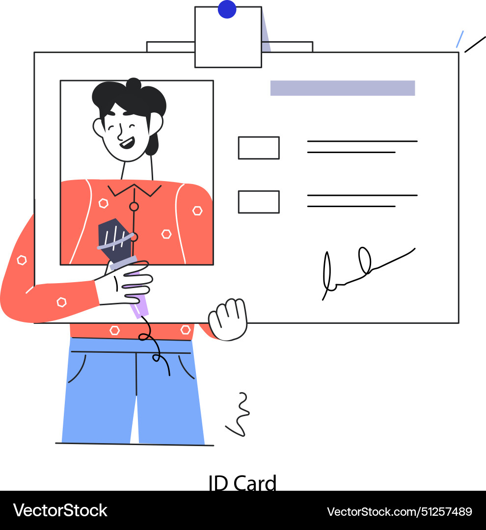 Id card Royalty Free Vector Image - VectorStock