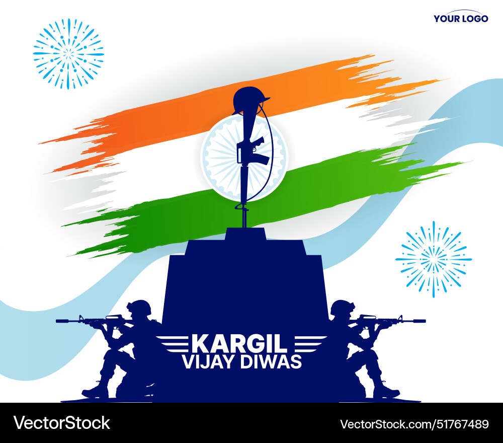 Kargil vijay diwas celebration concept banner Vector Image