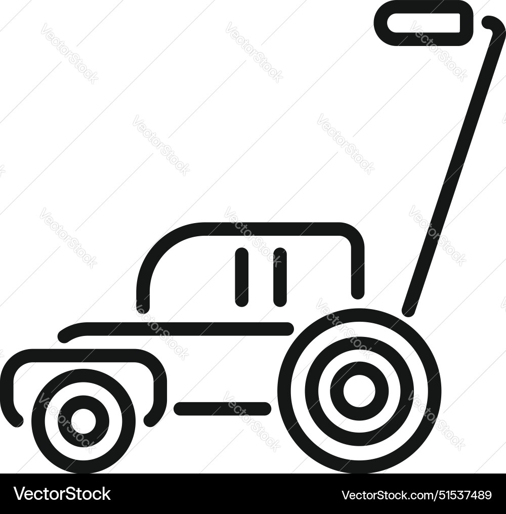 Lawn mower icon simple element Royalty Free Vector Image