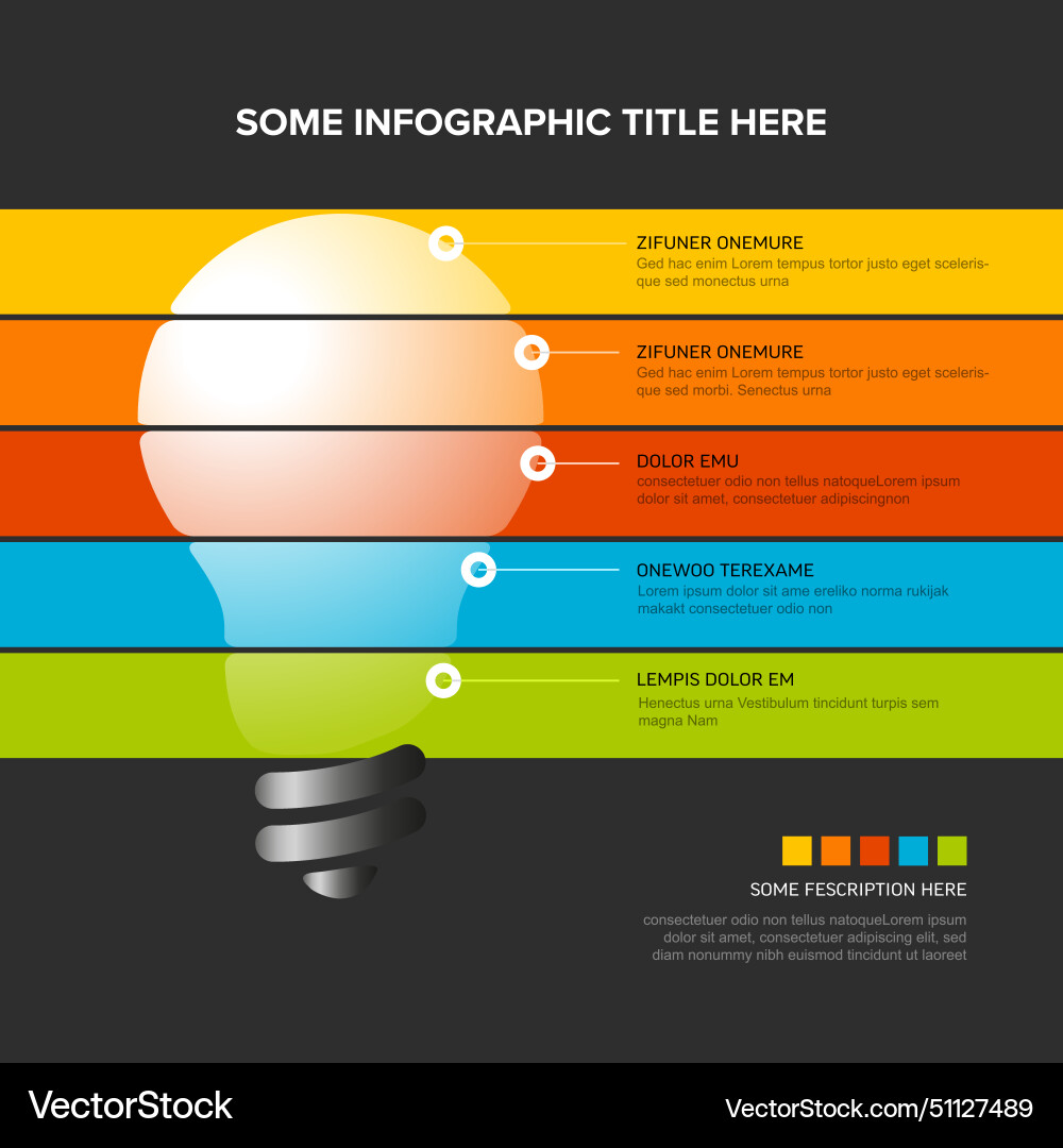 Light bulb multipurpose infographic template made Vector Image Light bulb multipurpose infographic template made Vector Image