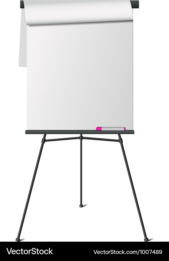 Mobile Flip Chart Stand Royalty Free Vector Image