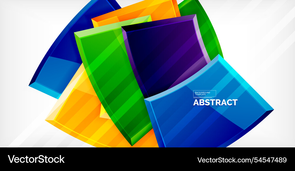 Round 3d shapes plates background creative Vector Image