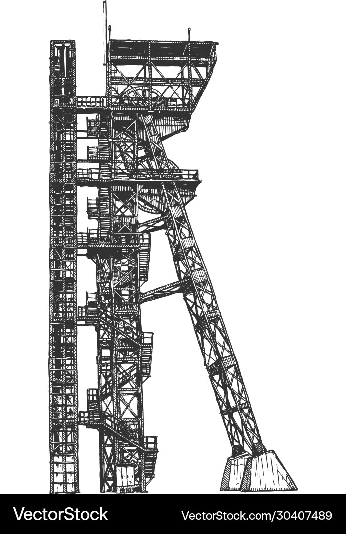 Shaft mining Royalty Free Vector Image - VectorStock