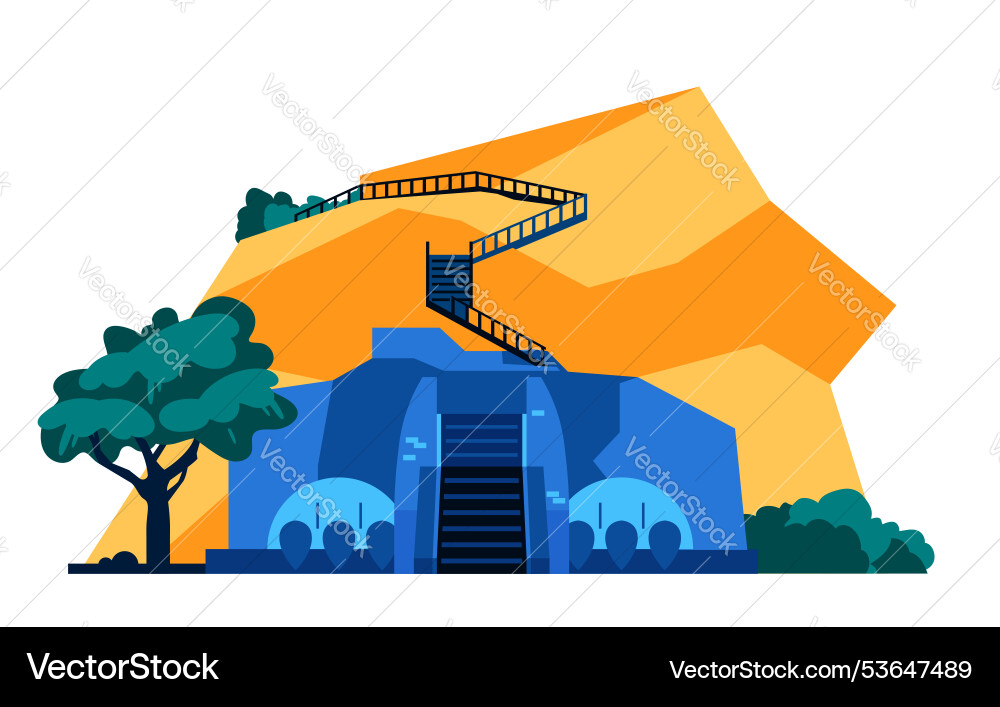 Sigiriya - modern flat design style single Vector Image