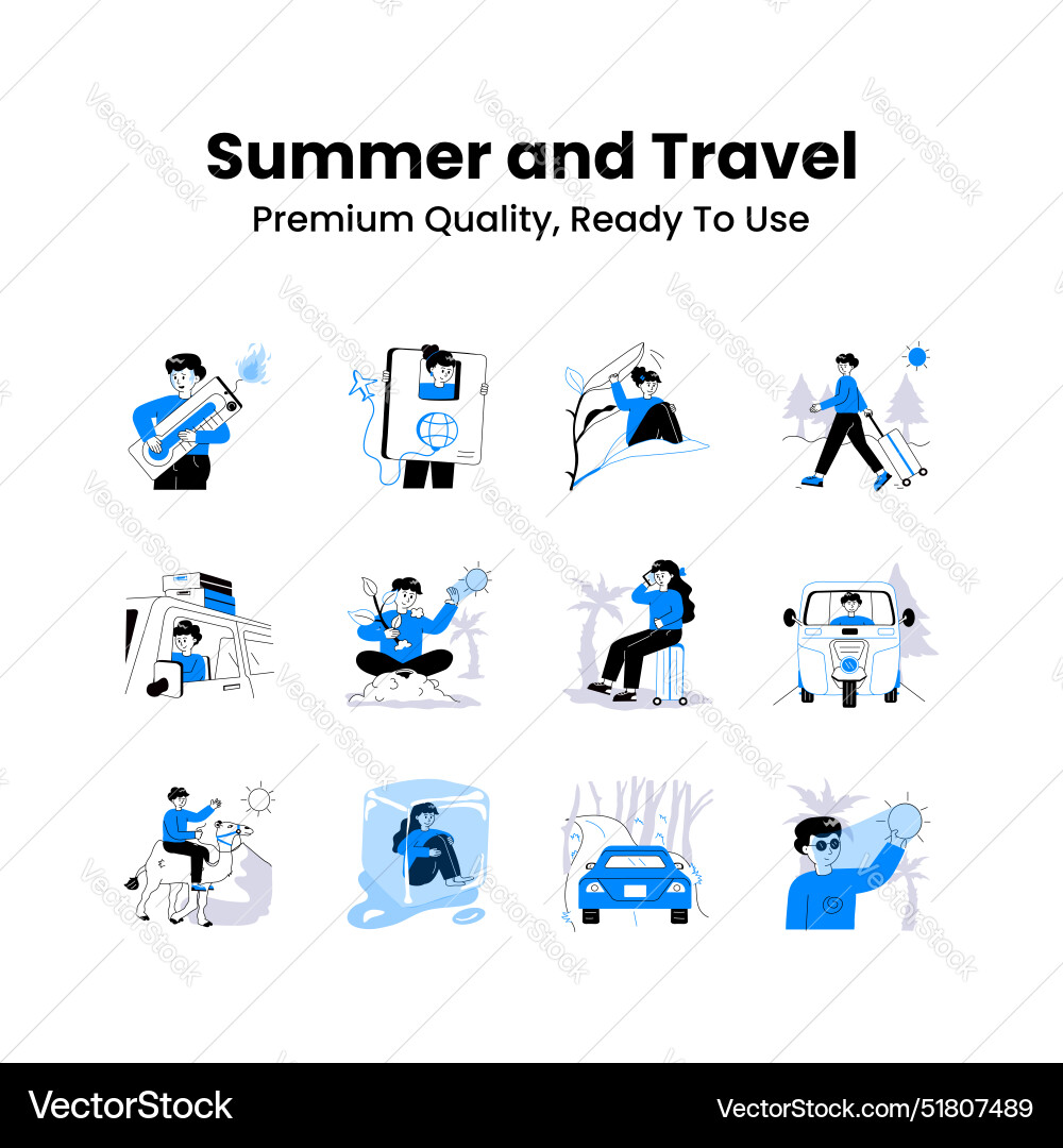 Take a look at this creatively crafted summer Vector Image