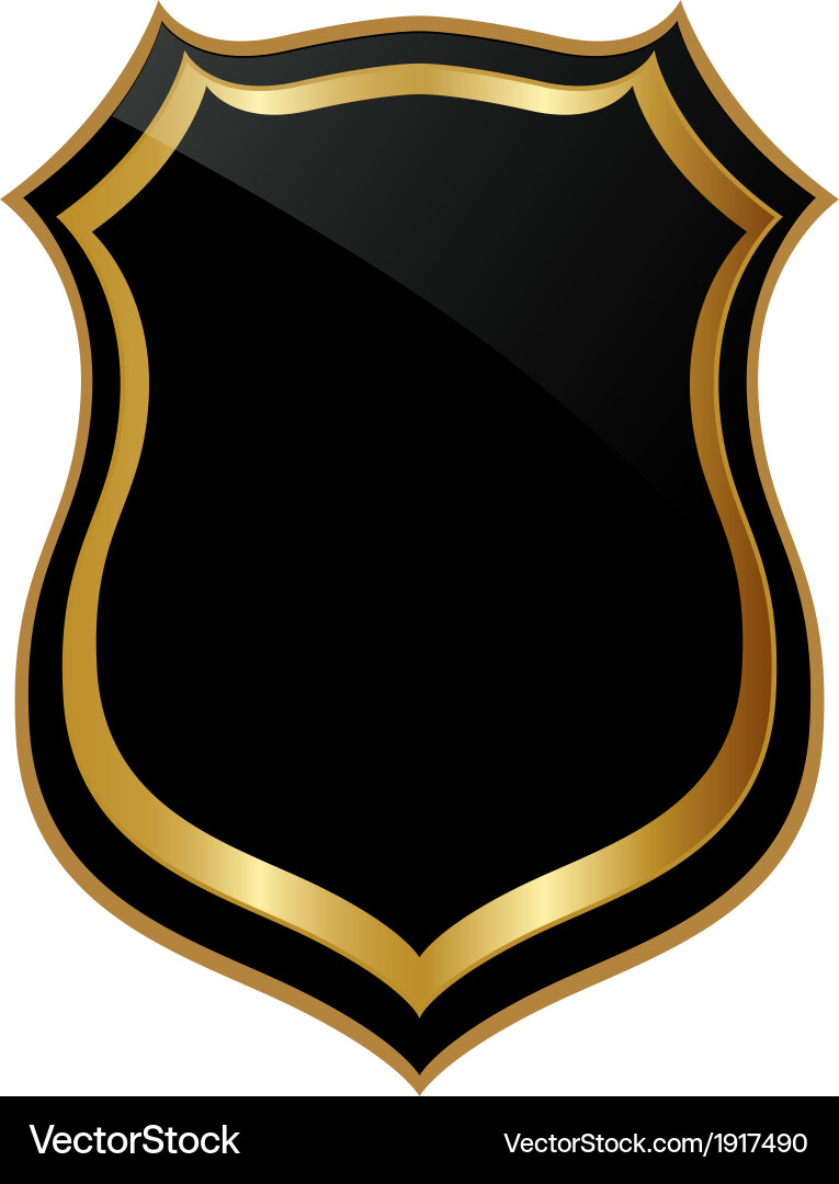 Abstract golden badge Royalty Free Vector Image