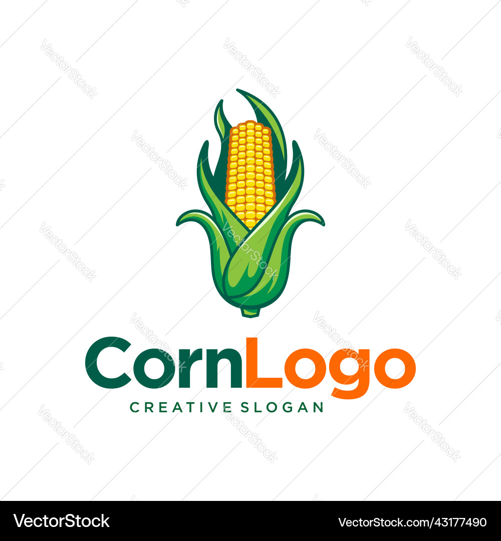 Corn farming logo design – Royalty-Free Vector | VectorStock