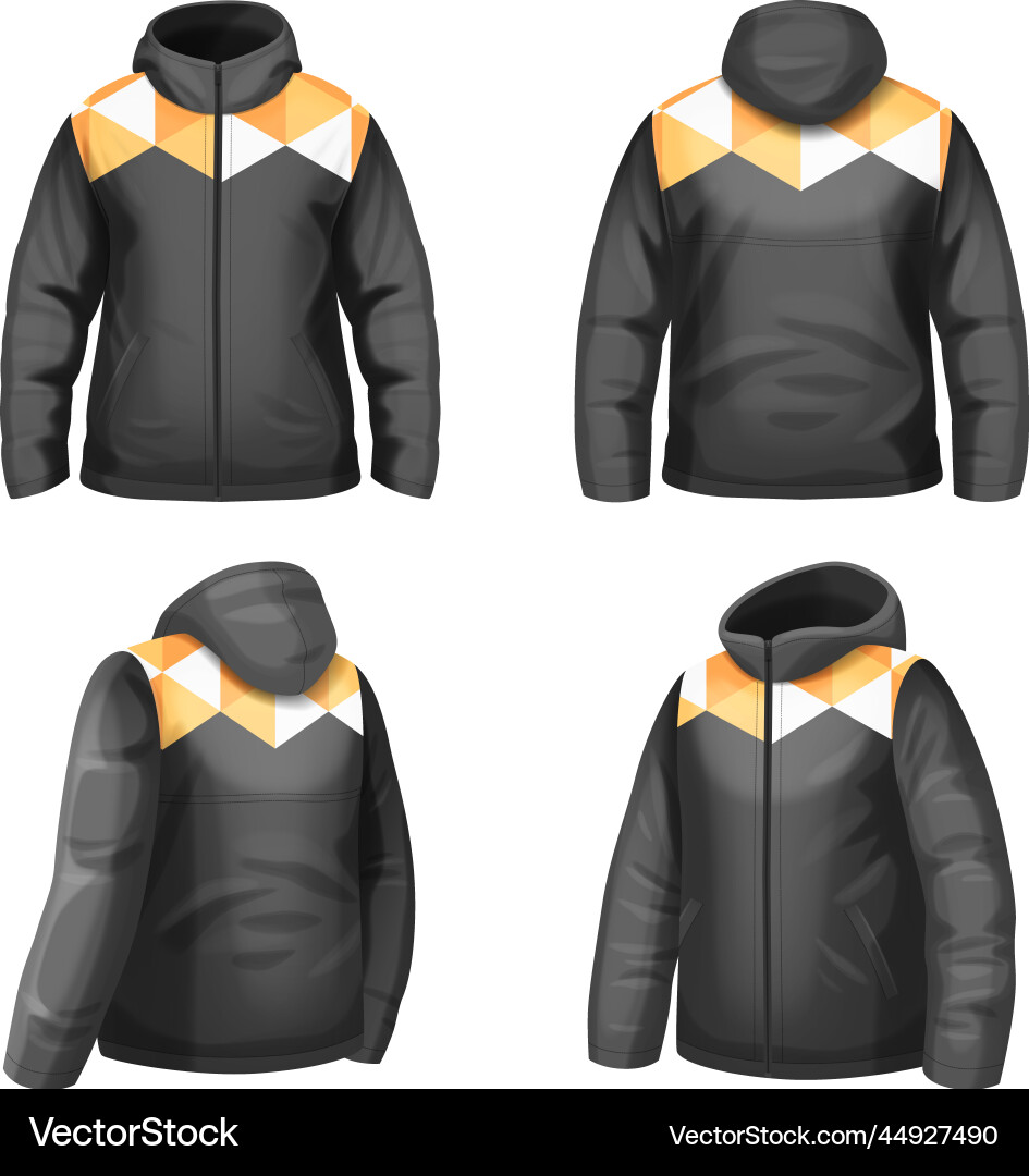 Jacket realistic set Royalty Free Vector Image