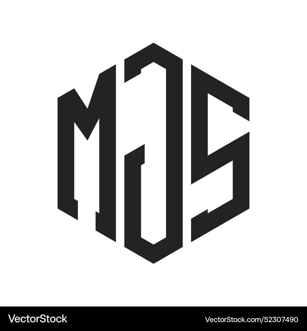 Mjs logo design initial letter mjs monogram logo Vector Image
