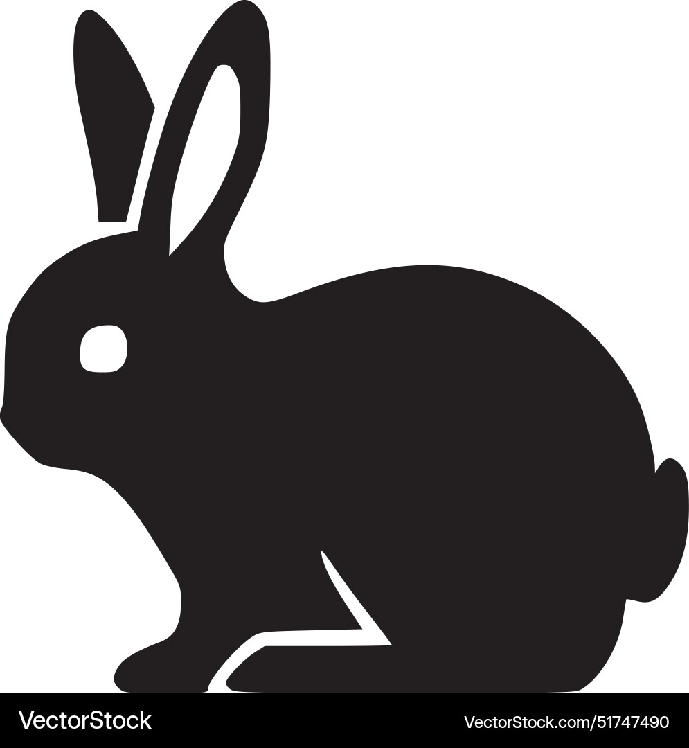 Rabbit - minimalist and simple silhouette Vector Image