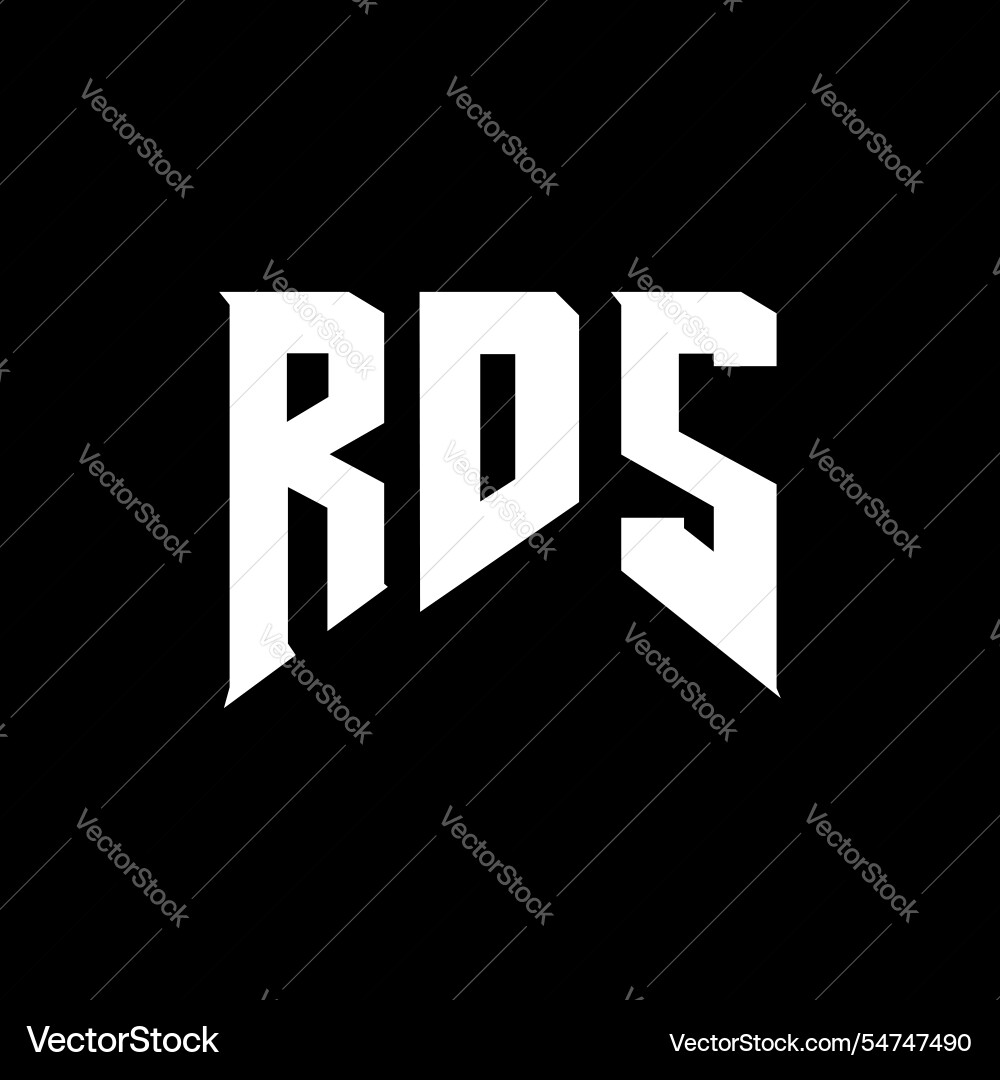 Rds letter logo design for technology company Vector Image