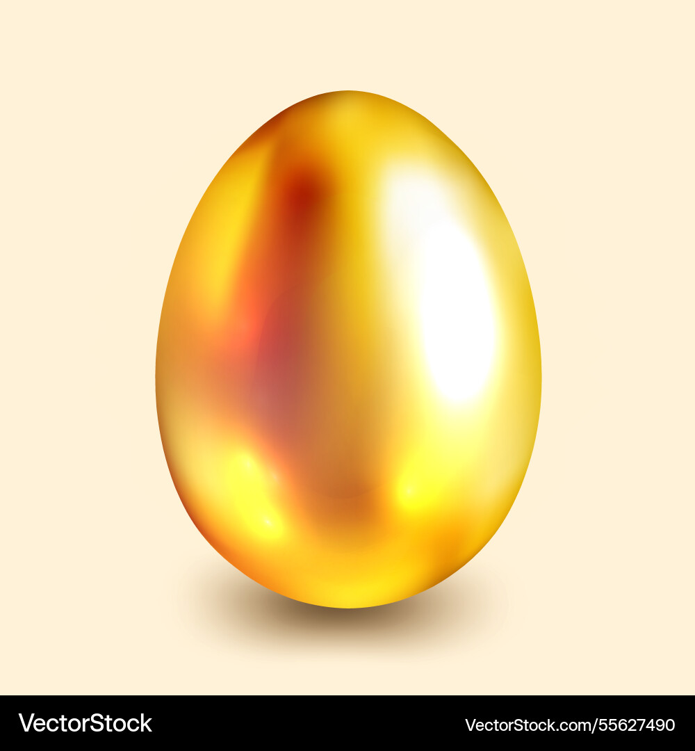 Shimmering Golden Egg Royalty Free Vector Image